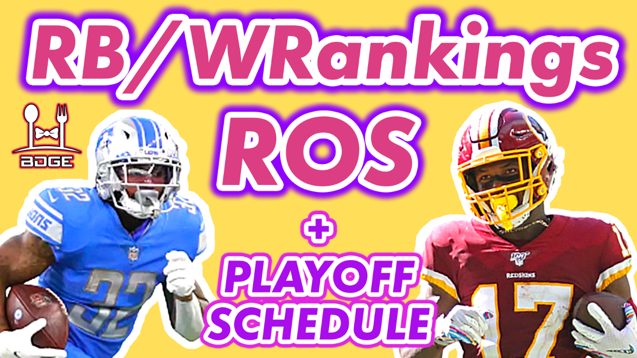 ROS WR Rankings (Week 11) – BDGE